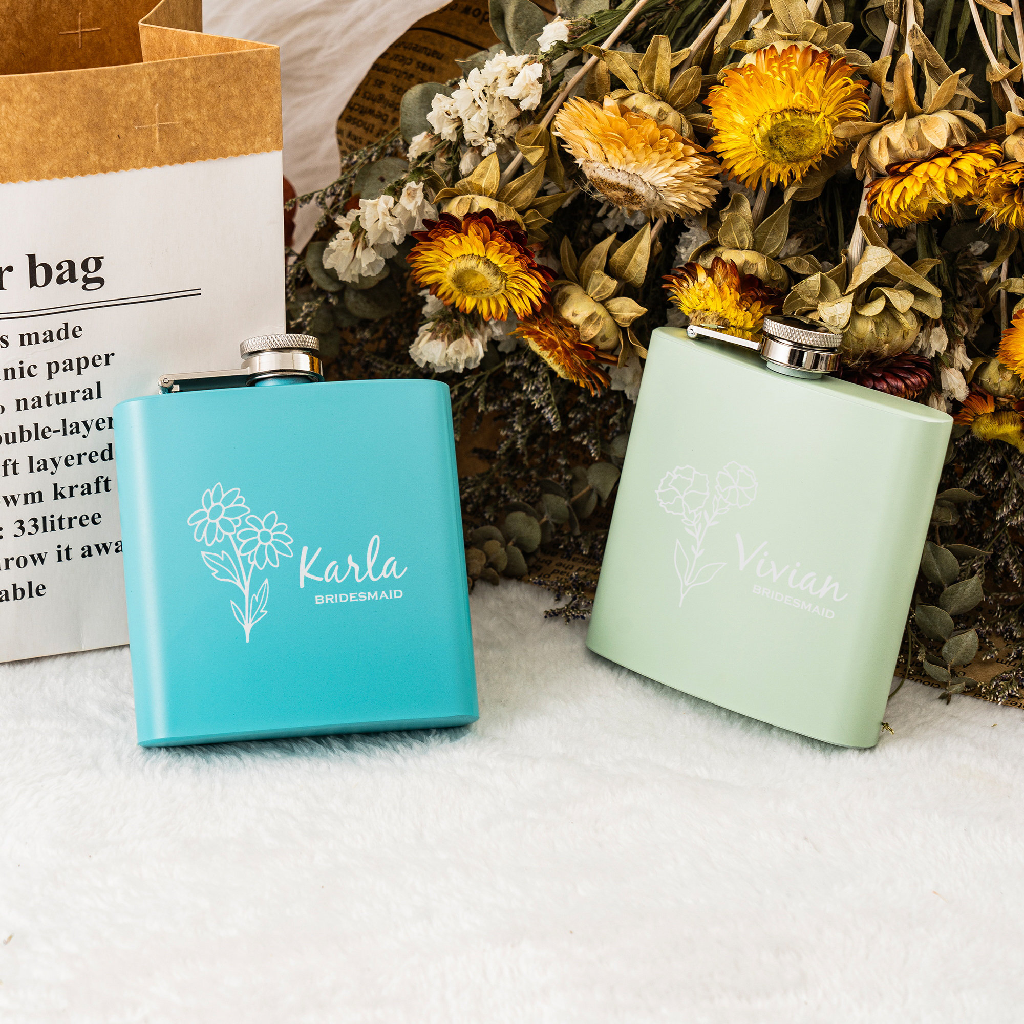 Personalized Women's Flask | Custom Women's Flask | Laser Engraved ...