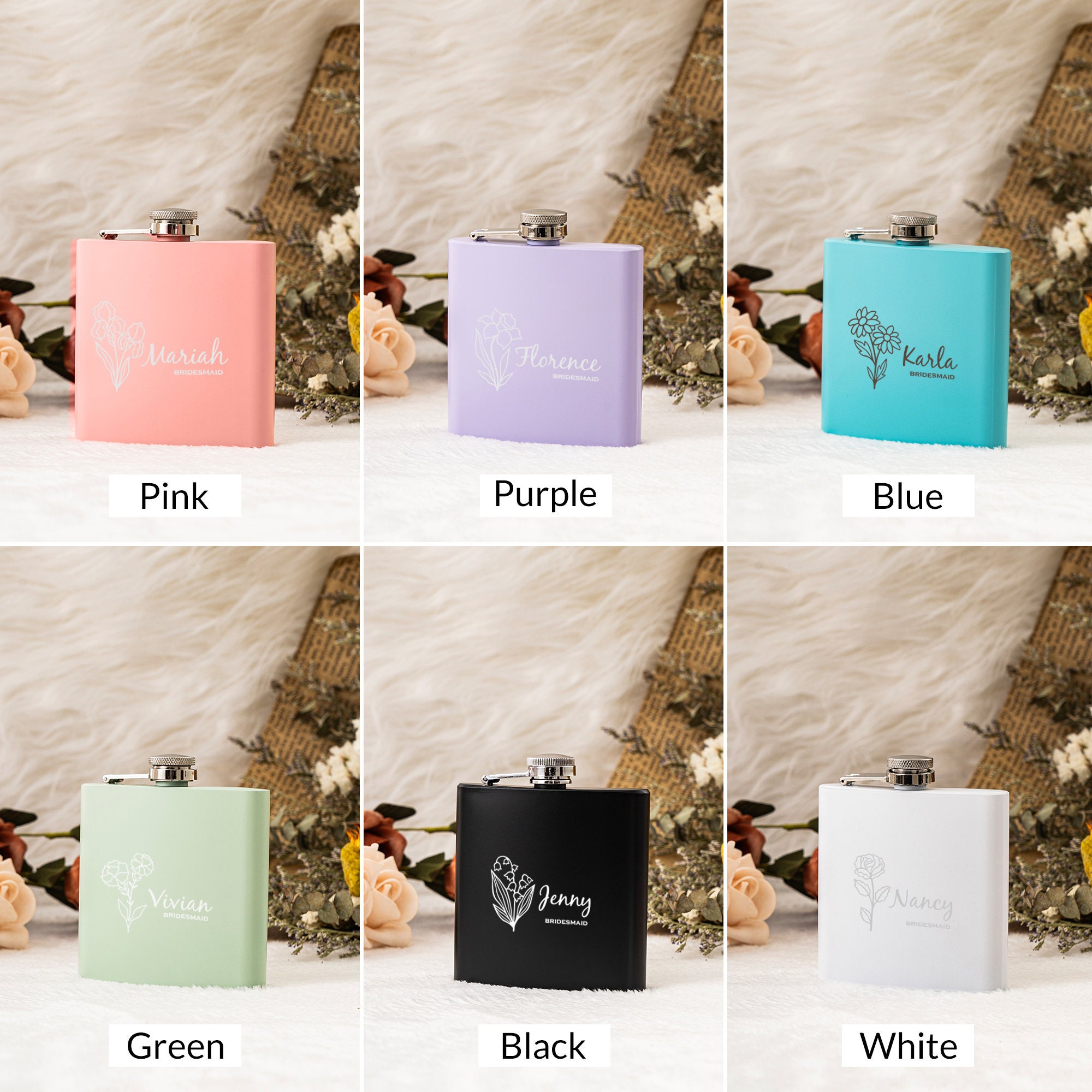 Personalized Women's Flask | Custom Women's Flask | Laser Engraved ...