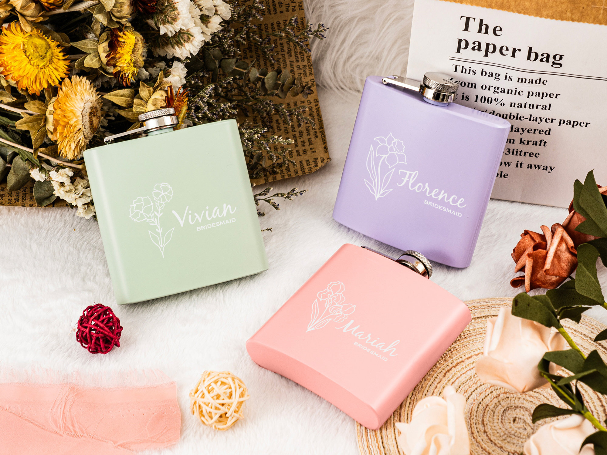 Personalized Women's Flask Custom Women's Flask Laser Engraved Flask ...