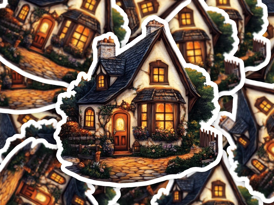 Cute Cottage Sticker, Cottage Sticker, House Sticker - Etsy