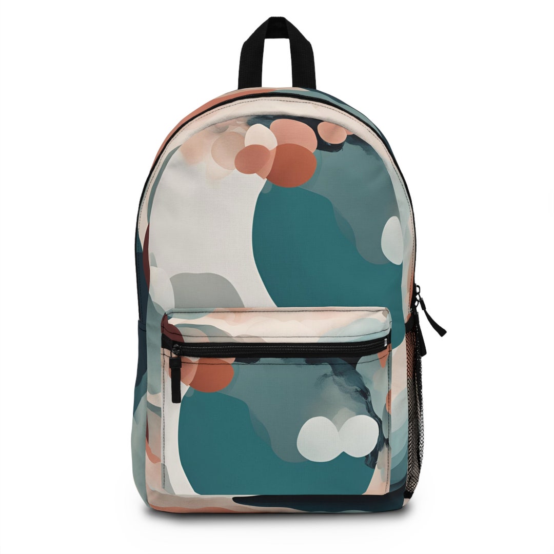 Multi-color Graphic Design Backpack, Waterproof Polyester Bookbag - Etsy