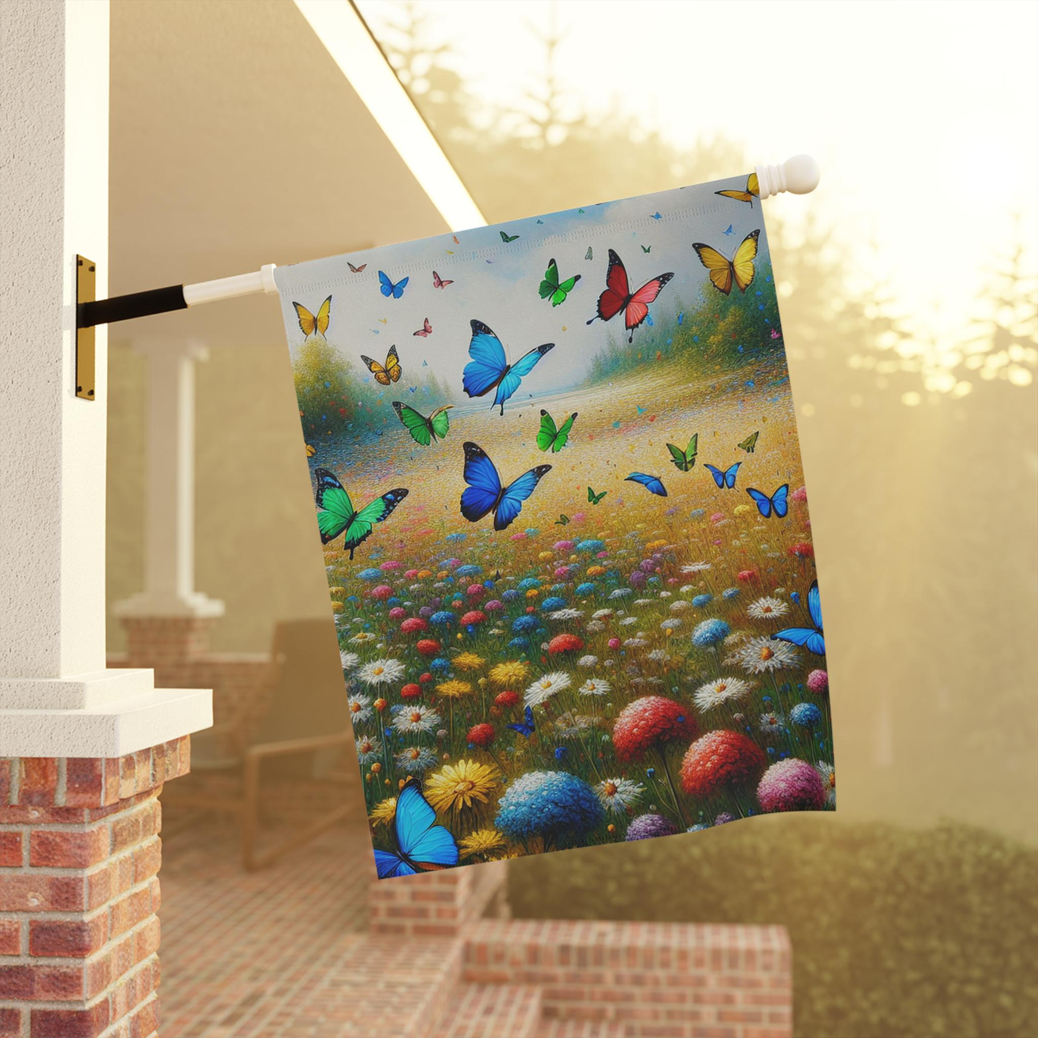 Beautiful Butterfly Field Garden & House Banner, Yard Decoration - Etsy