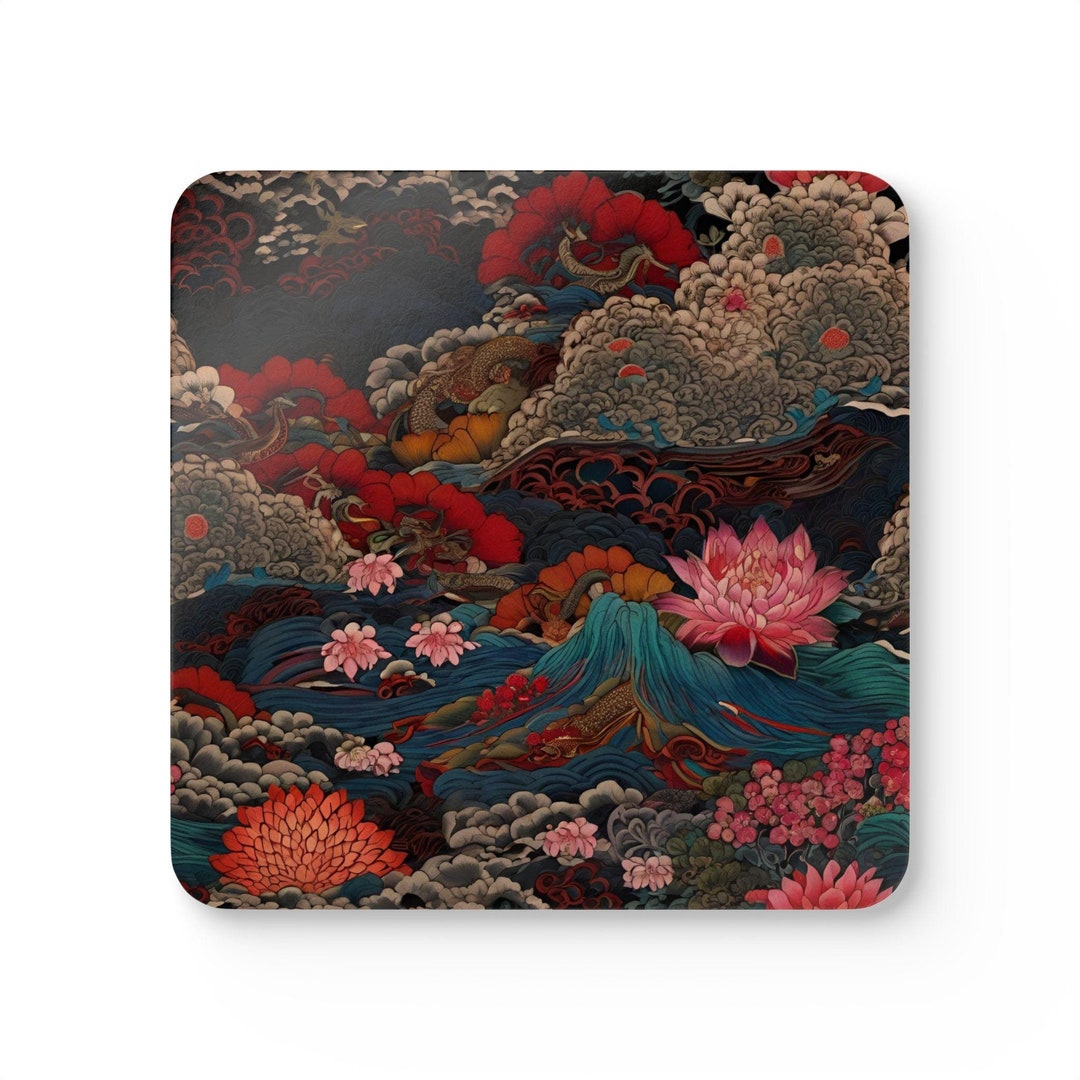 Japanese Coral Reef Coaster Set, Zen Home Decor - Etsy