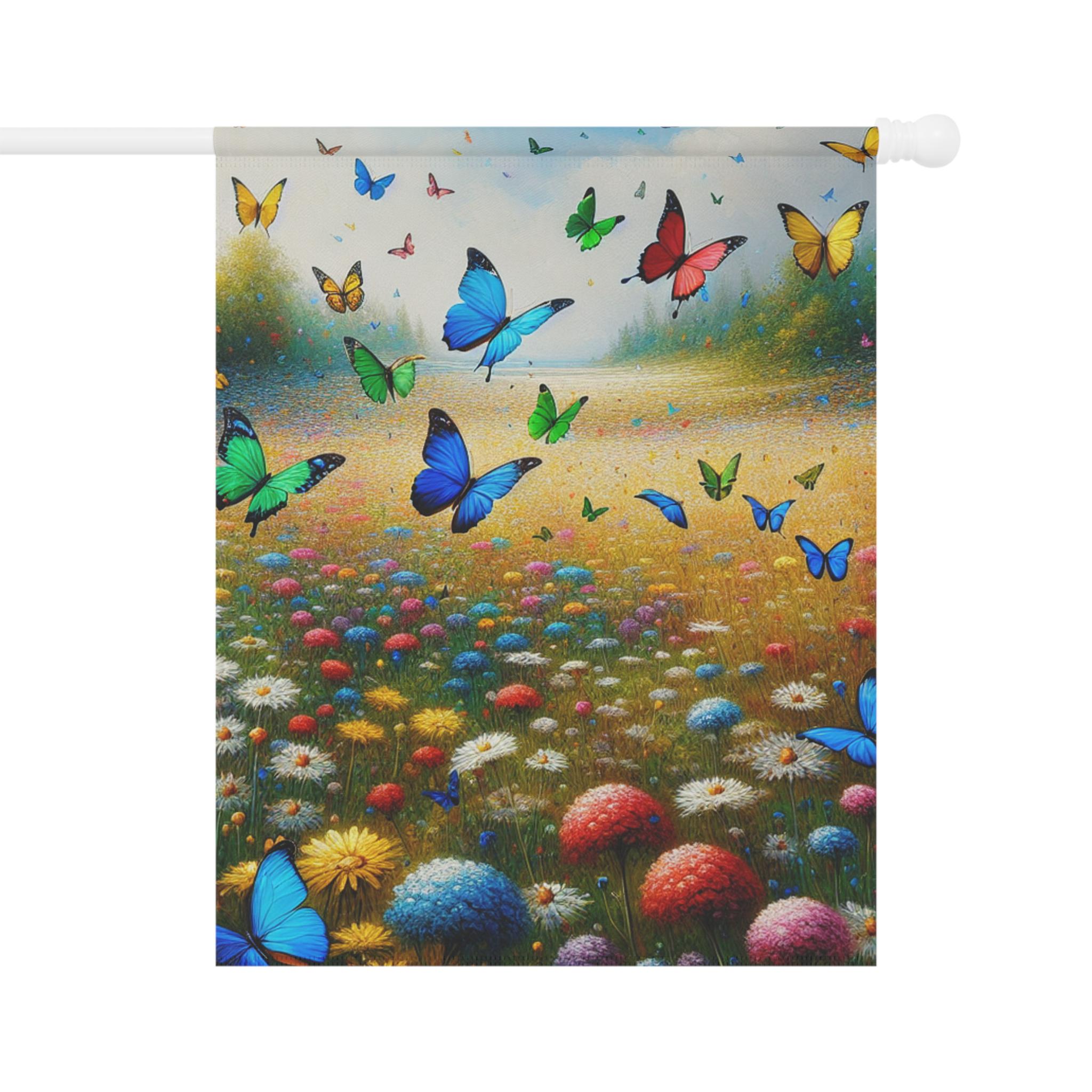Beautiful Butterfly Field Garden & House Banner, Yard Decoration - Etsy