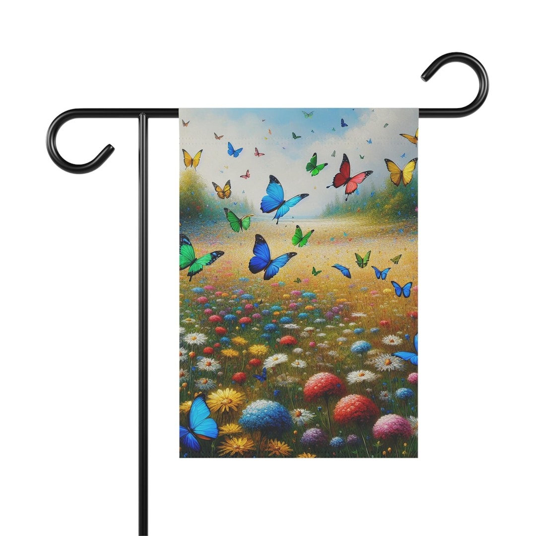 Beautiful Butterfly Field Garden & House Banner, Yard Decoration - Etsy