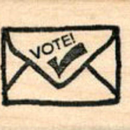Vote by Mail Rubber Stamp Small Ballot Envelope A36410 Wood - Etsy