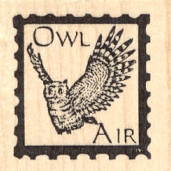 Owl Post Stamp - Etsy