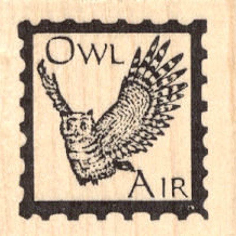 Owl Post Stamp - Etsy