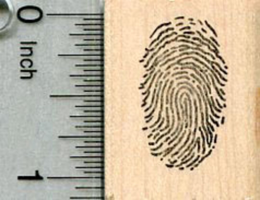 Fingerprint Rubber Stamp, Detective Series D34607 Wood Mounted - Etsy