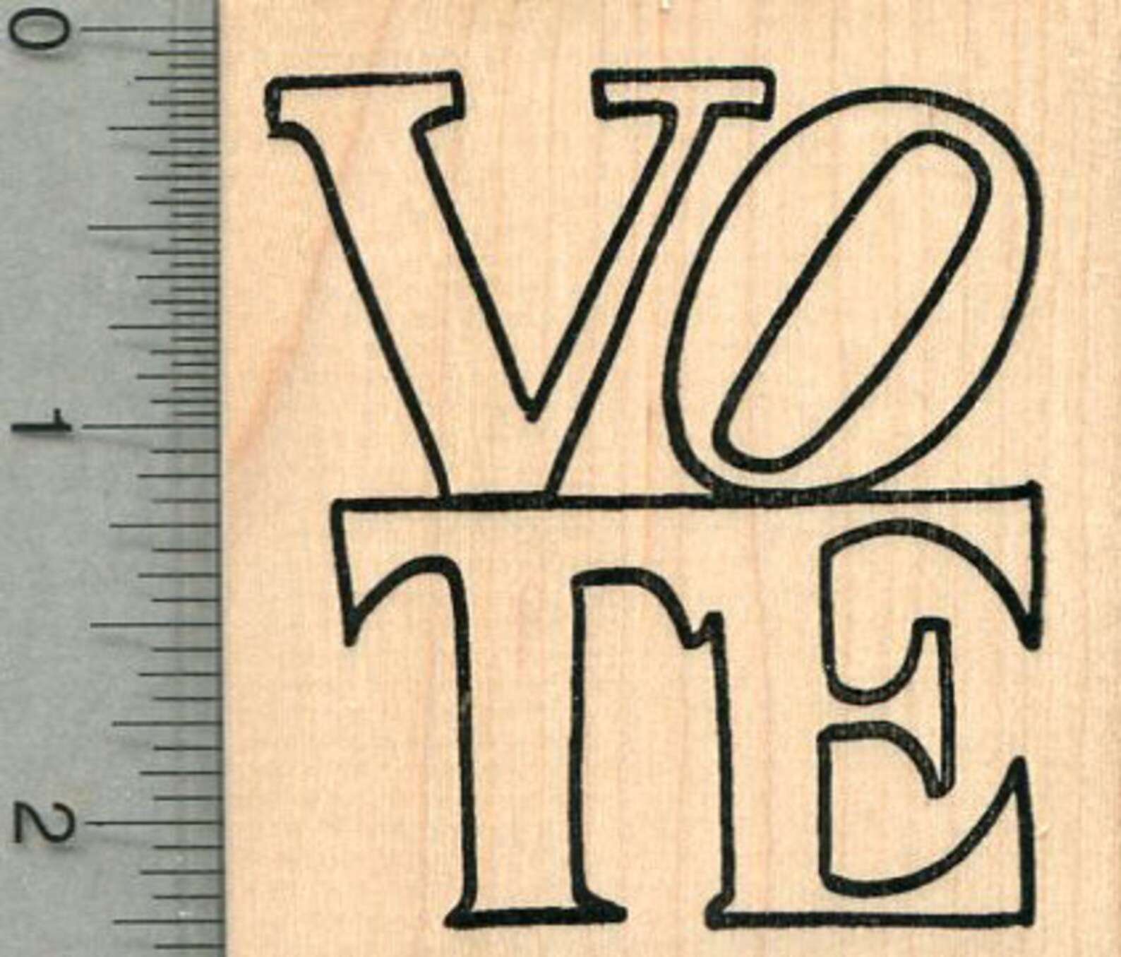 Large Vote Rubber Stamp Election Series J36917 Wood Mounted - Etsy