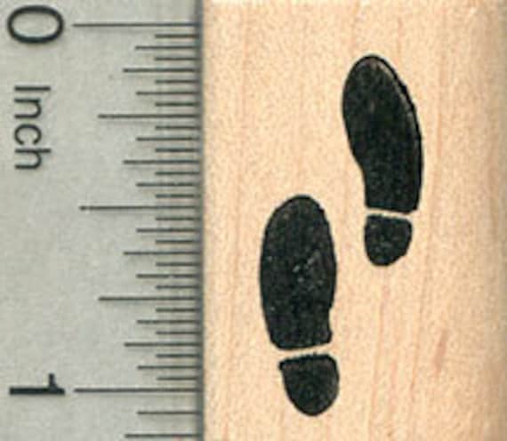 Human Footprints Rubber Stamp Detective Series D34611 Wood | Etsy