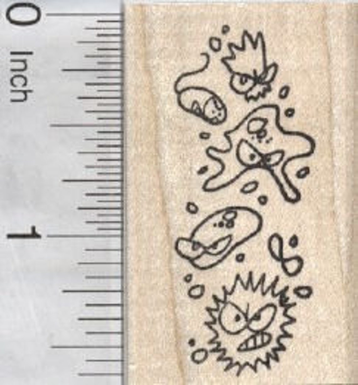 Germ Collection Rubber Stamp Virus Bacteria Microorganism - Etsy
