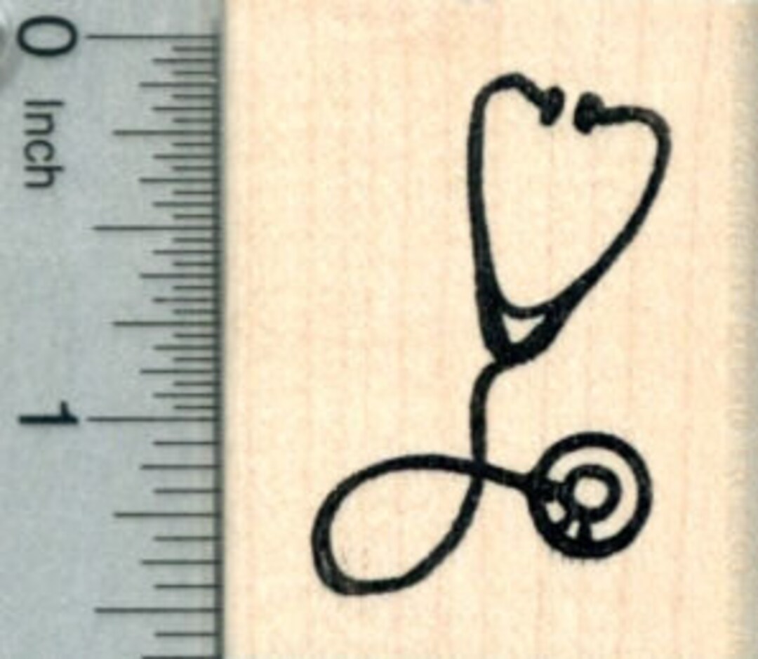 Stethoscope Rubber Stamp, Nurse, Doctor, Medical Series E30422 Wood ...