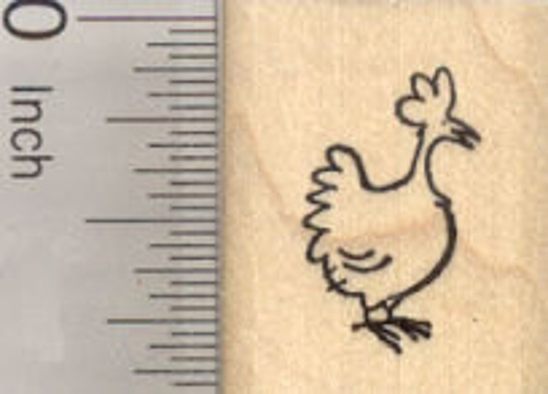 Tiny Chicken Rubber Stamp, .75 Inches Tall A28219 Wood Mounted - Etsy