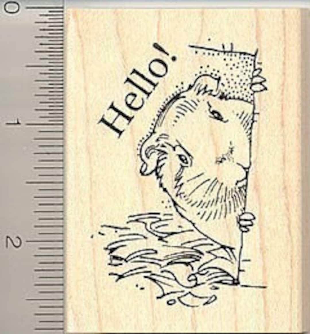 Hello Guinea Pig Rubber Stamp H7905 Wood Mounted - Etsy