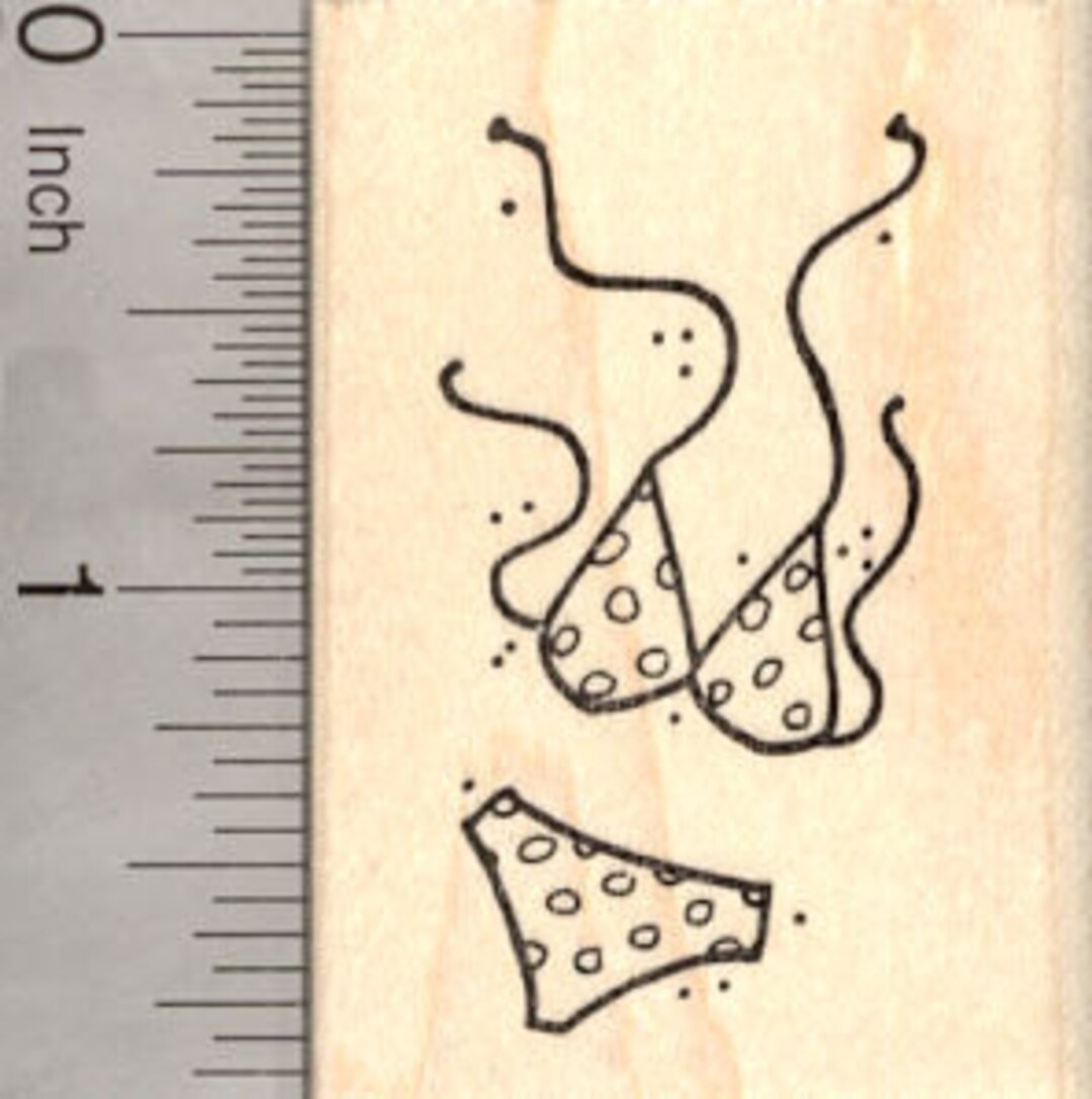 Bikini Rubber Stamp, Beach Themed Stamps, Swim Suit E21706 Wood Mounted ...