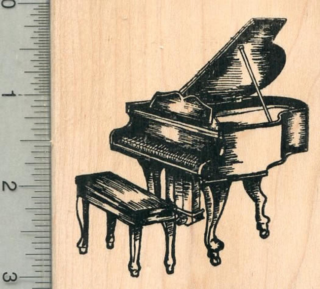 Grand Piano Rubber Stamp, Stringed Musical Instrument Series L34217 ...