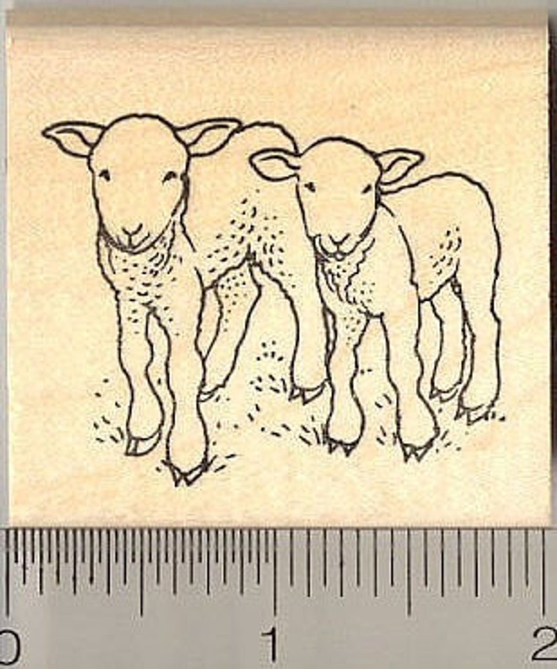 Sheep Pair Rubber Stamp G8601 Wood Mounted - Etsy