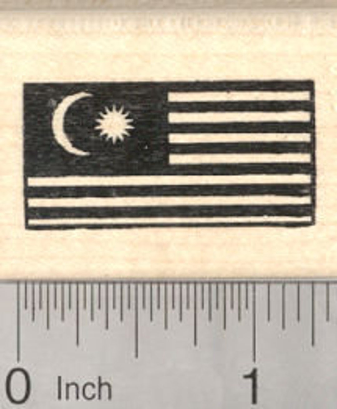 Flag of Malaysia Rubber Stamp, Stripes of Glory, Bintang Persekutuan ...