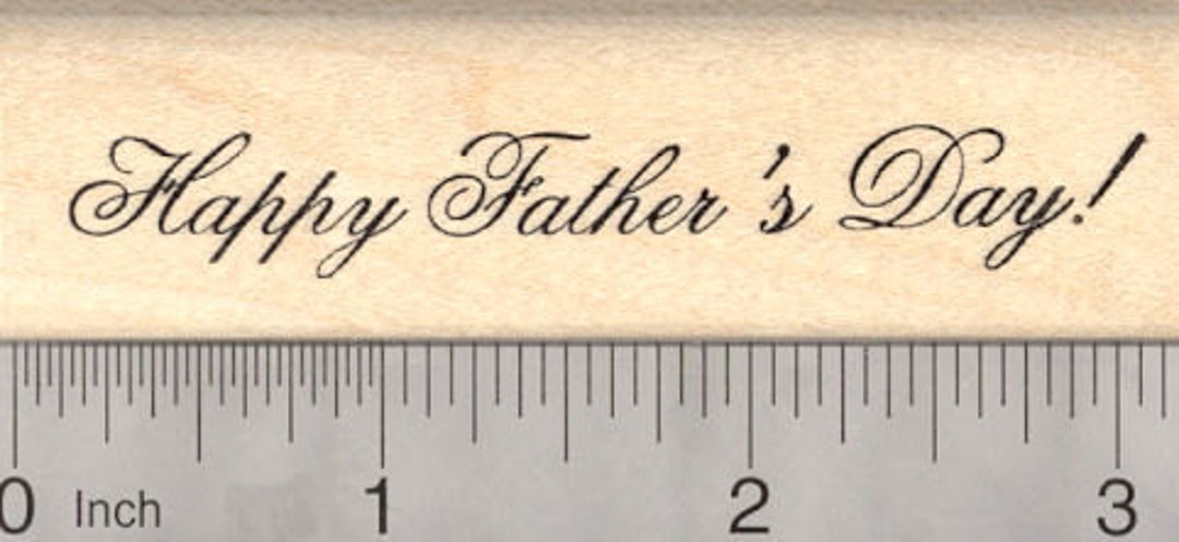 Happy Father's Day Rubber Stamp G24710 Wood Mounted - Etsy