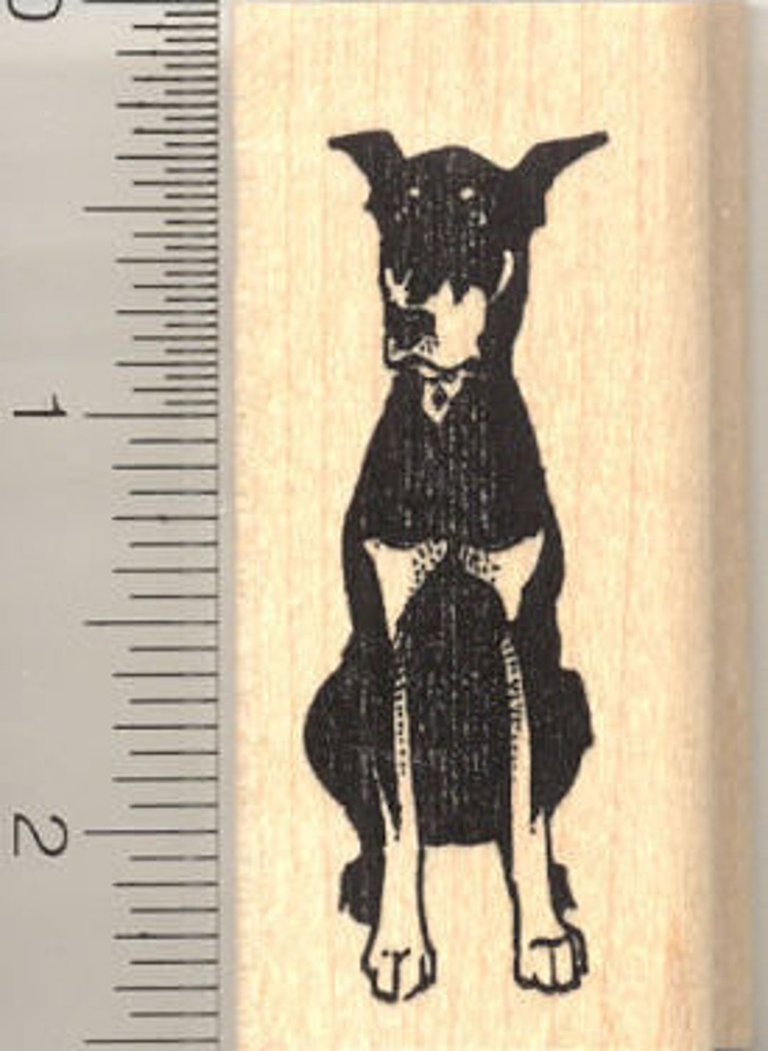 Doberman Pinscher Rubber Stamp G11003 Wood Mounted - Etsy