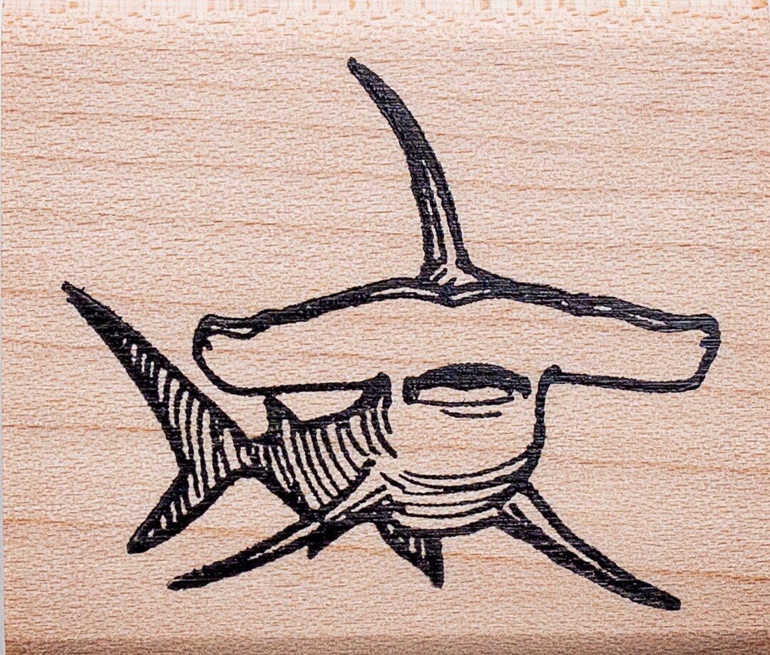 Hammerhead Shark Rubber Stamp, Small E38715 Wood Mounted - Etsy