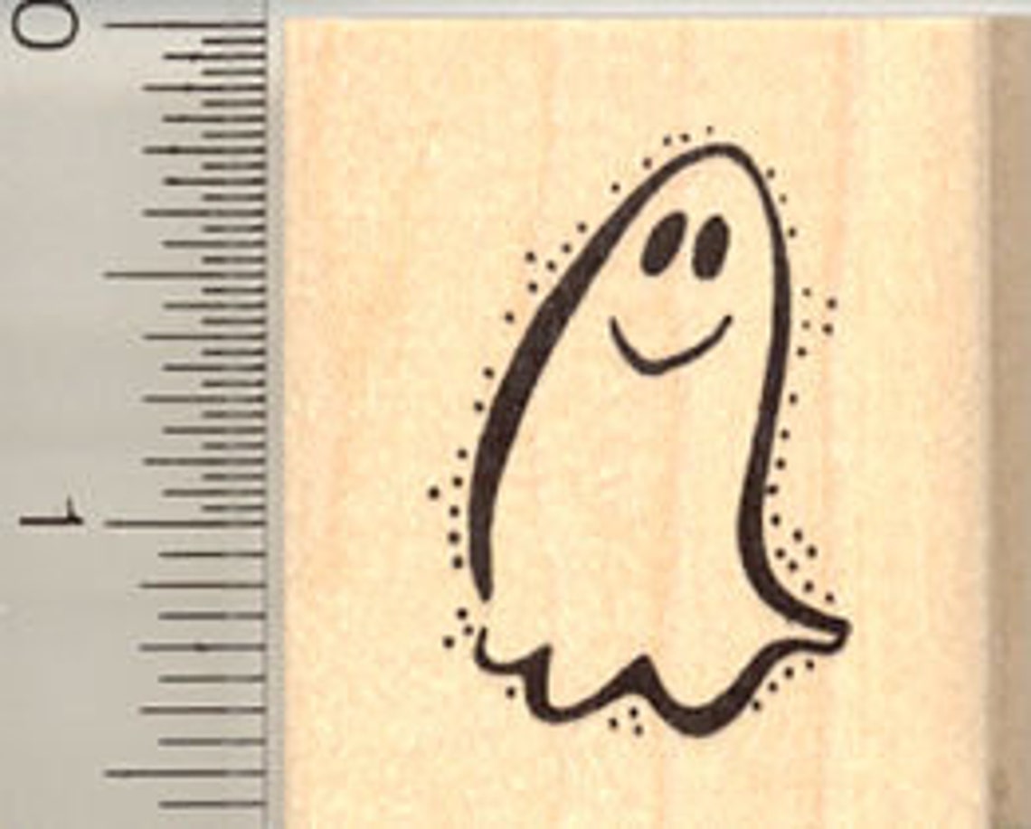 Halloween Ghost Rubber Stamp D9707 Wood Mounted - Etsy