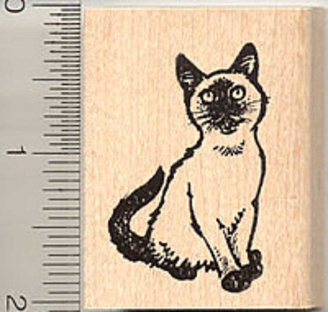 Siamese Cat Kitten Rubber Stamp G7824 WM - Etsy