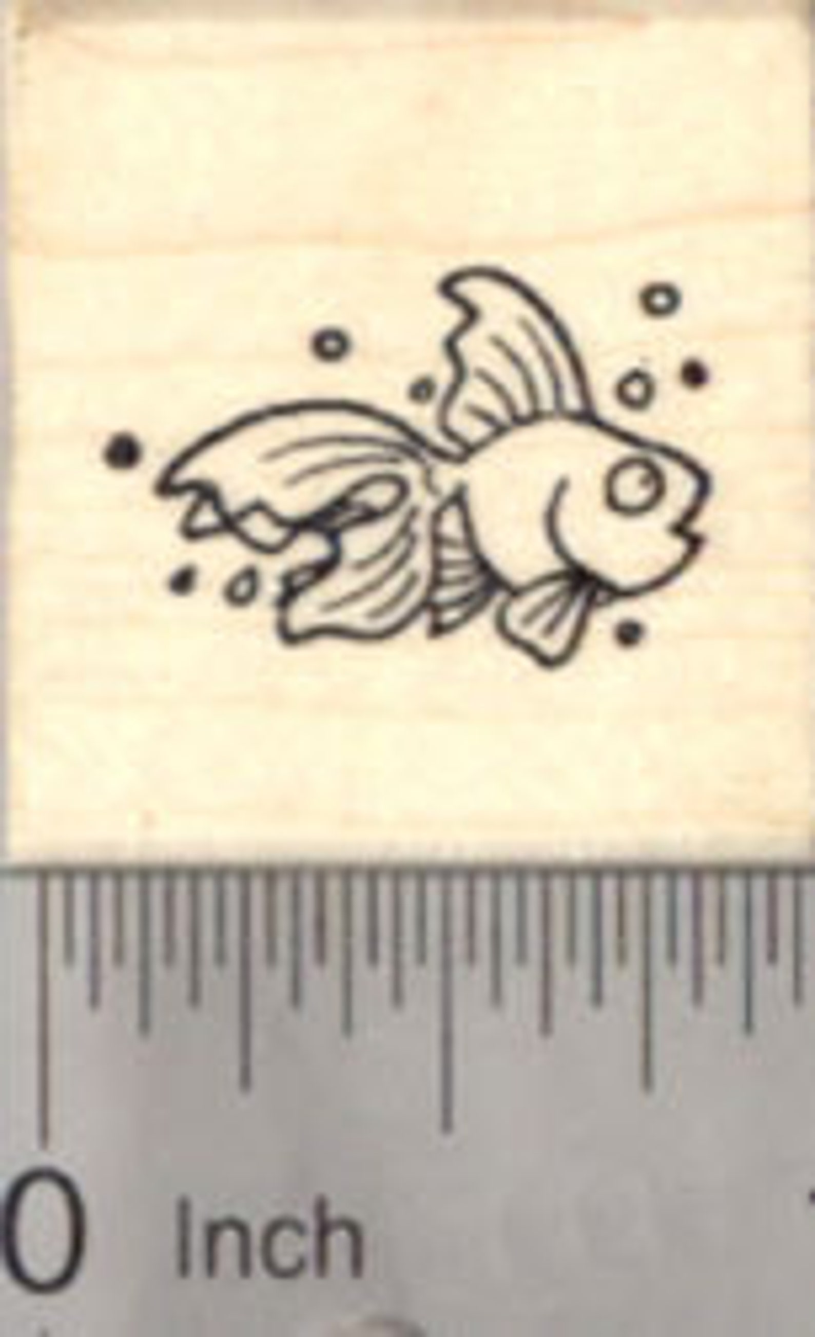Tiny Goldfish Rubber Stamp Fish A21912 Wood Mounted - Etsy