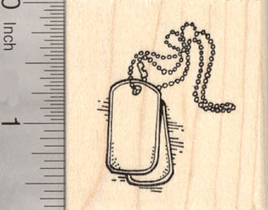 Military Dog Tags Rubber Stamp, Memorial Day, United States Armed ...