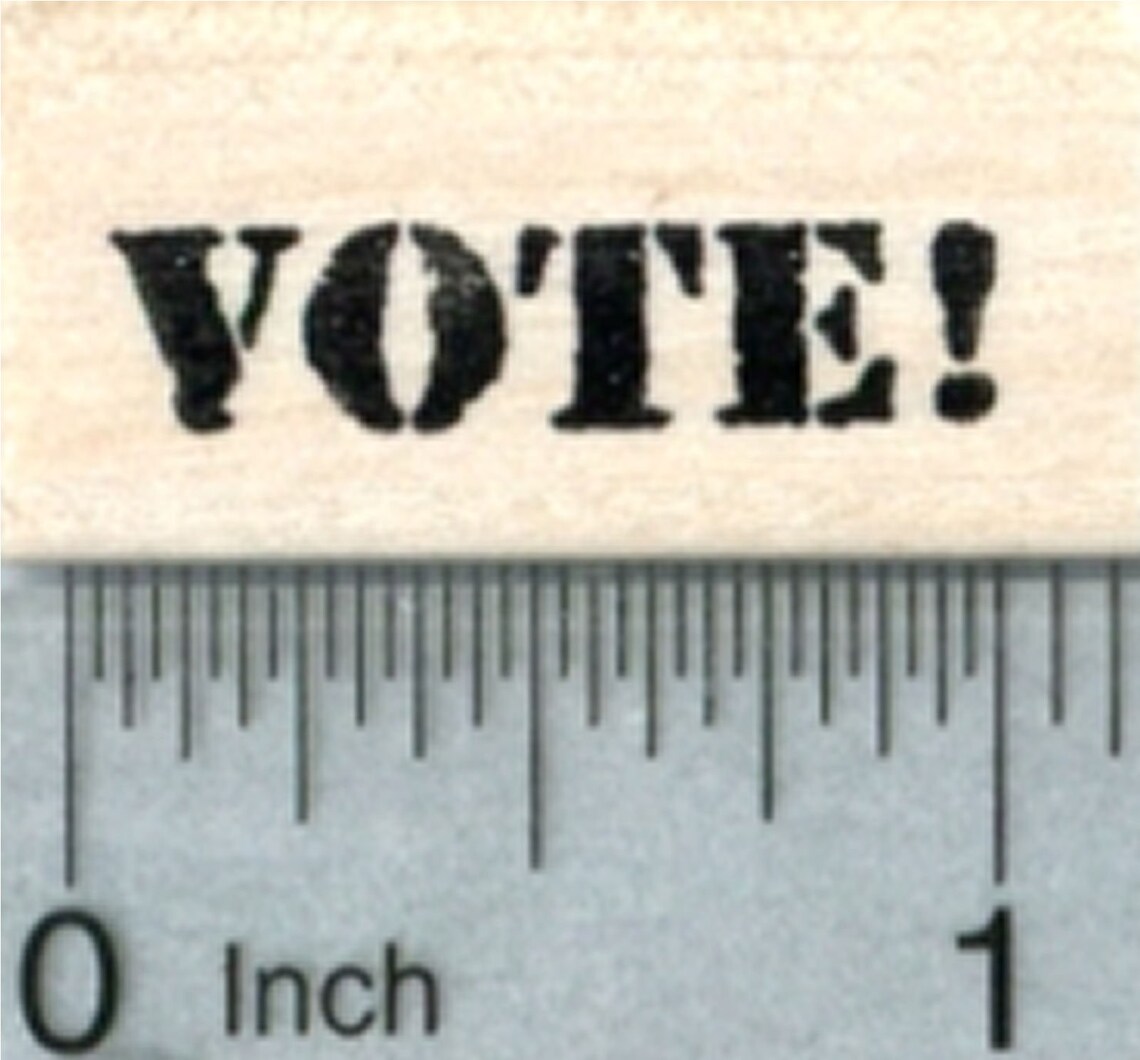 Voting Rubber Stamp, Small Size, Vote Text A33707 Wood Mounted - Etsy