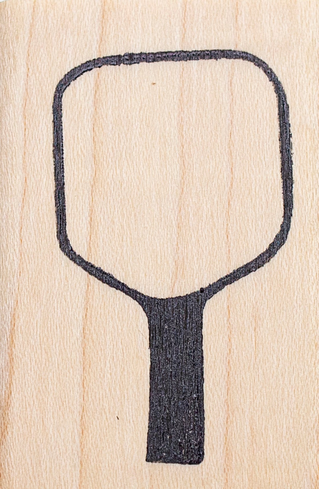 Pickleball Rubber Stamp, Paddle Only Rubber Stamp G38711 Wood Mounted ...