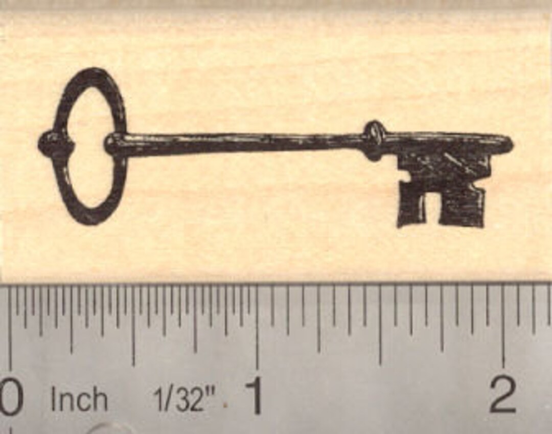 Antique Skeleton Key Rubber Stamp E14202 Wood Mounted - Etsy