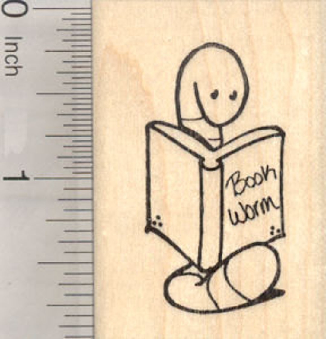 Reading Bookworm Rubber Stamp Kids Need to Read Educational - Etsy