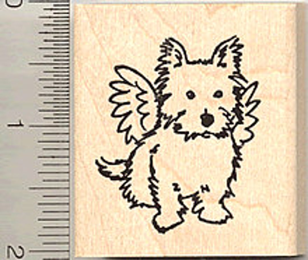 Cute Terrier Dog Angel Rubber Stamp E7601 Wood Mounted - Etsy