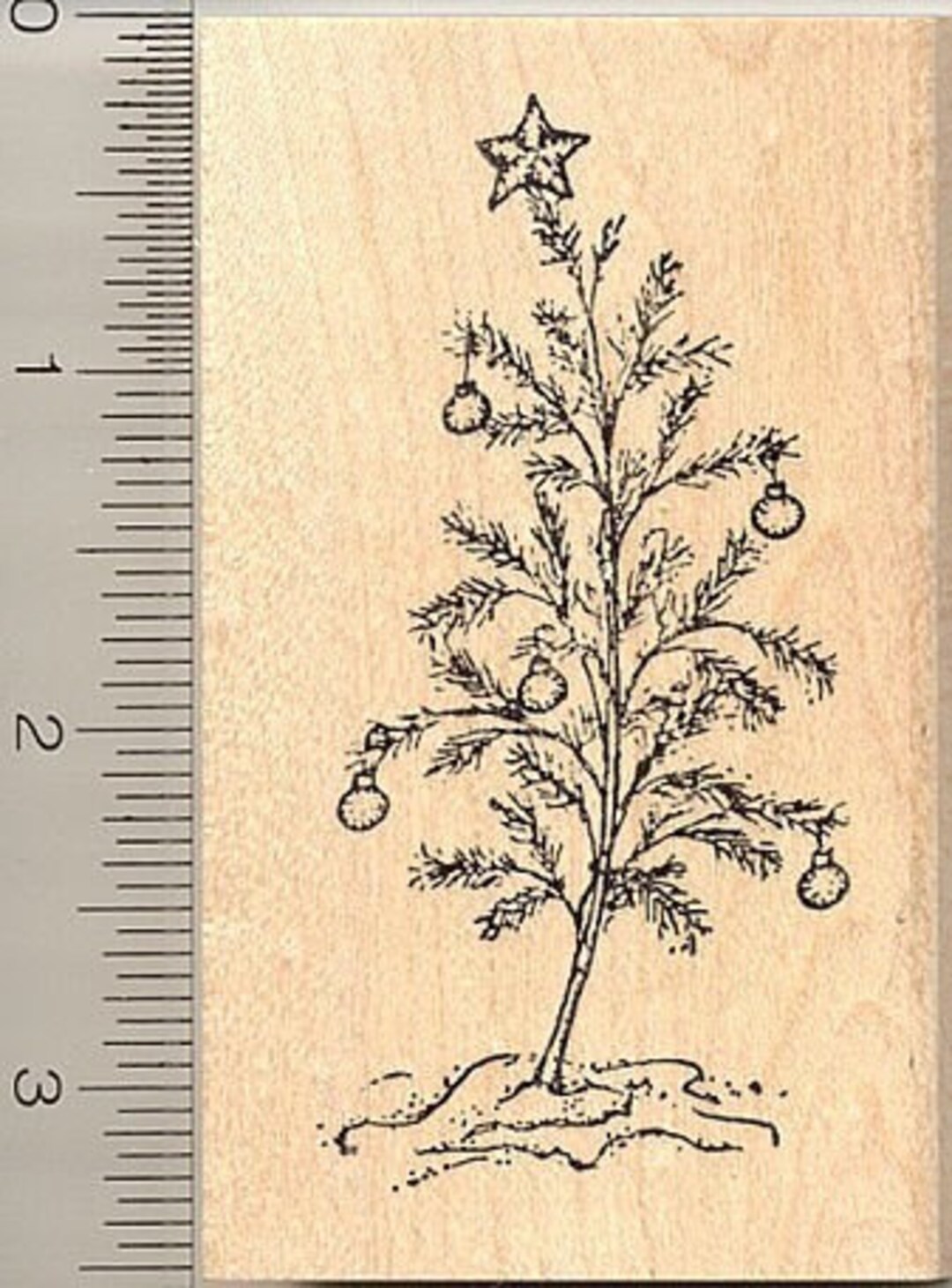 Traditional Christmas Tree Rubber Stamp K1525 Wood Mounted - Etsy