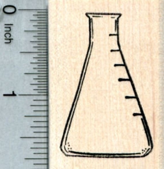 Erlenmeyer Flask Rubber Stamp Chemistry Lab Science Series | Etsy
