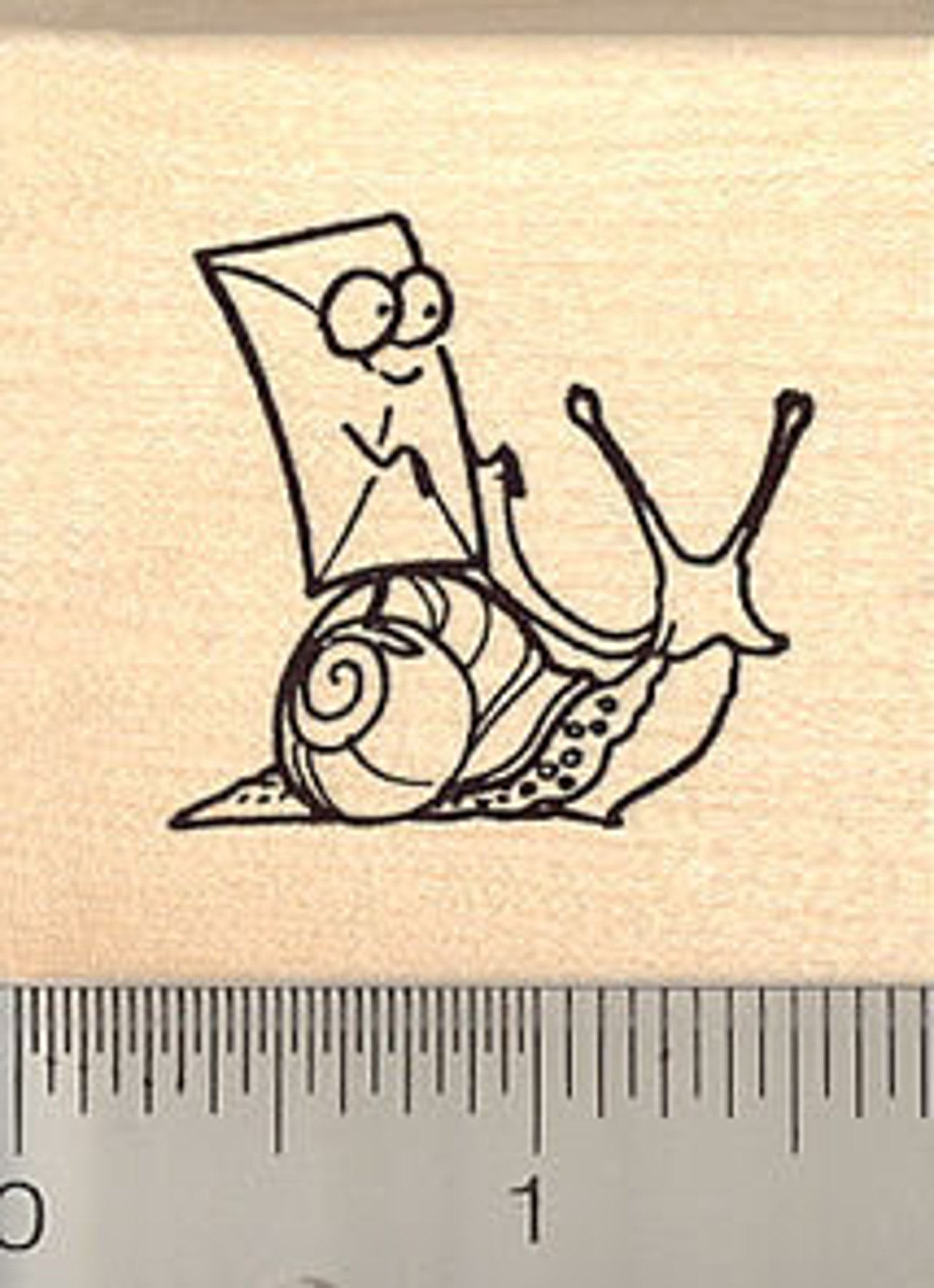 Cutest Little Snail Mail Rubber Stamp E8804 Wood Mounted - Etsy