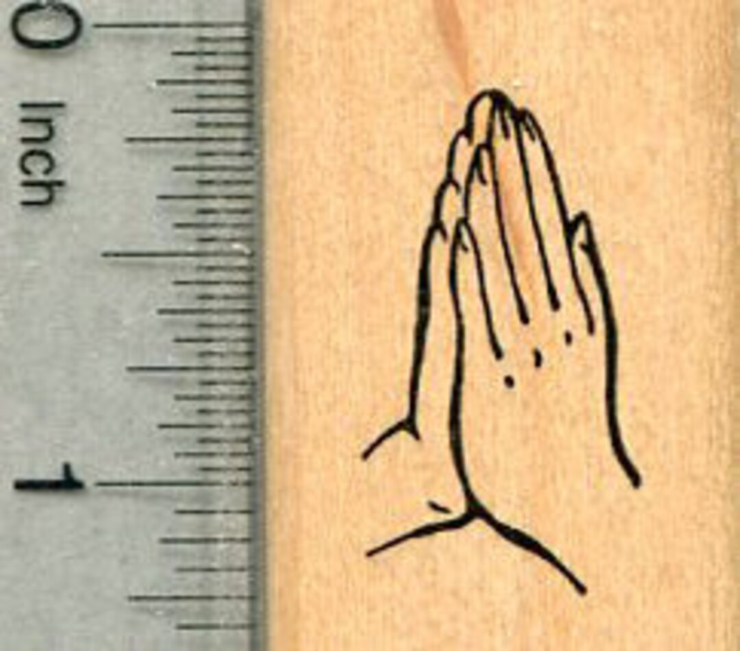 Praying Hands Rubber Stamp D37413 Wood Mounted - Etsy
