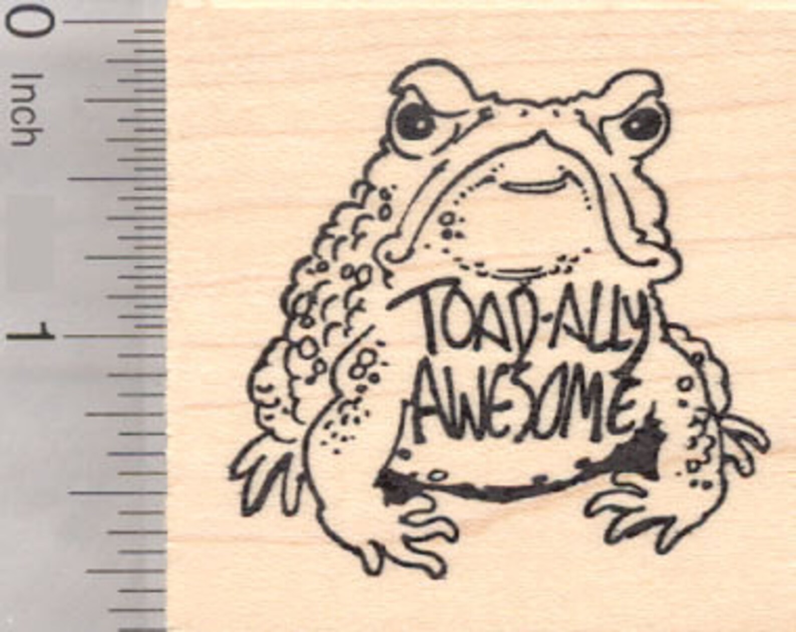 Toad-ally Awesome Toad Rubber Stamp Teacher Motivational | Etsy