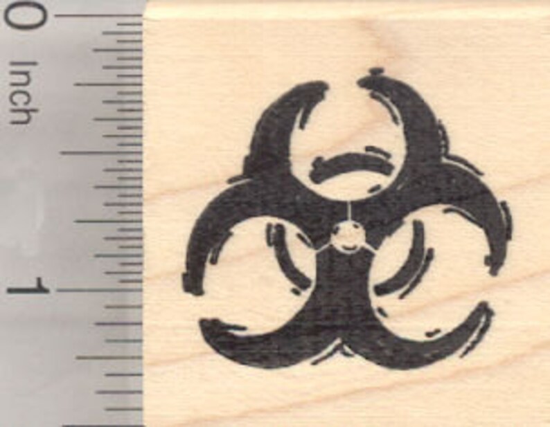International Biohazard Symbol Rubber Stamp Biological - Etsy