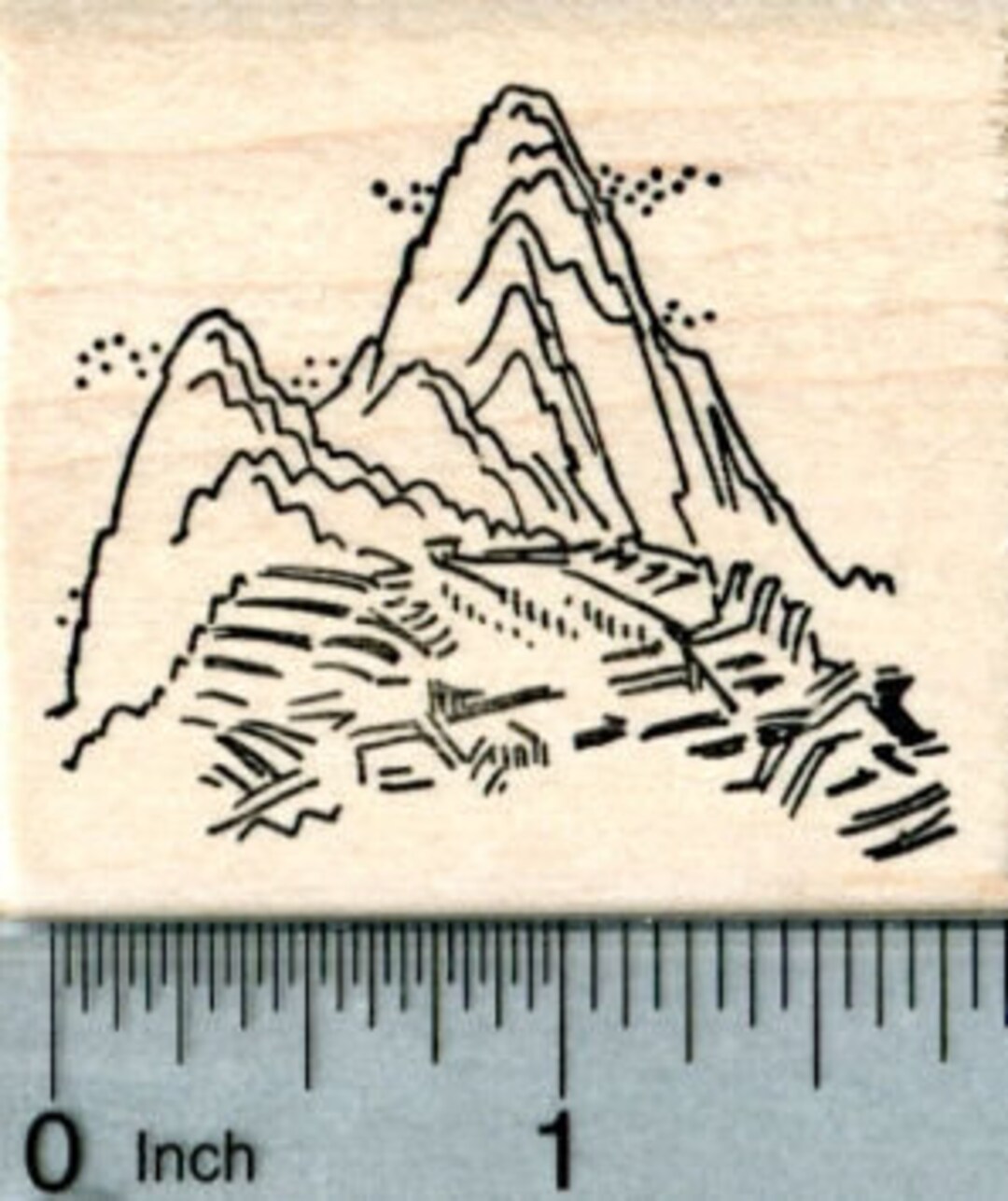 Machu Picchu Rubber Stamp, Inca Citadel, Peru, World Travel Series ...