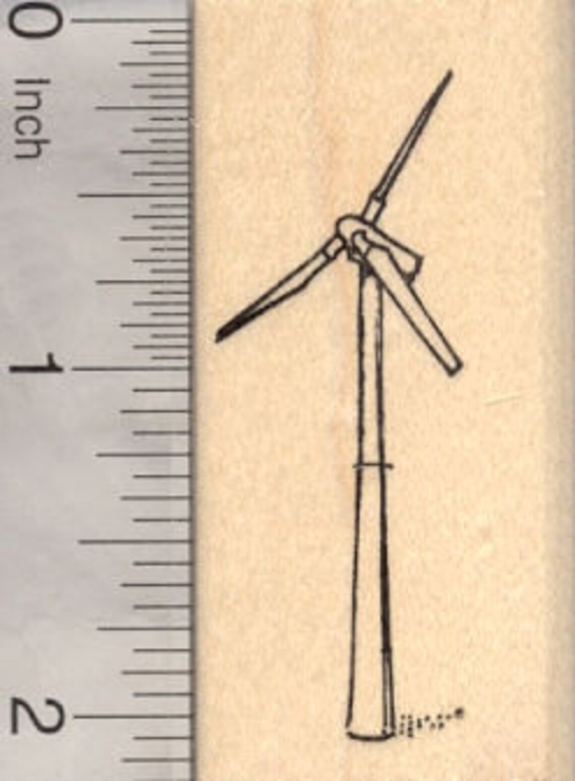 Wind Turbine Rubber Stamp Windmill Wind Power Wind Farm - Etsy