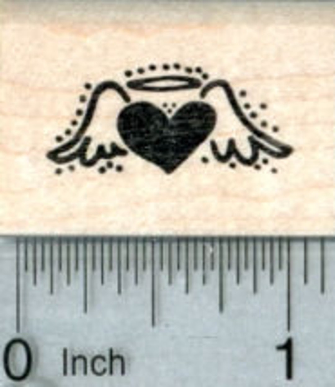 Heart Angel Rubber Stamp, Tiny Size A32716 Wood Mounted - Etsy