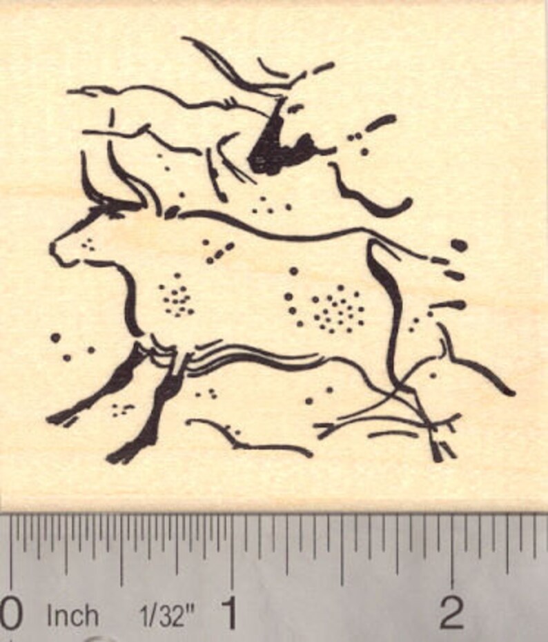 Paleolithic Cave Painting Rubber Stamp J13612 Wood Mounted - Etsy