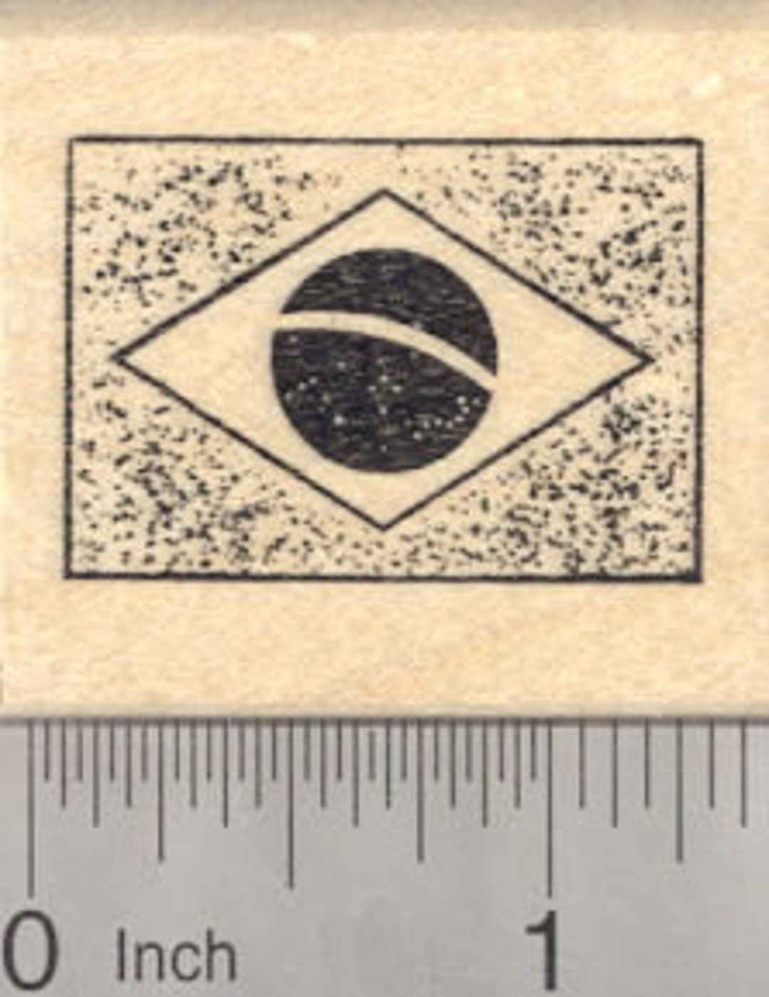 Flag of Brazil Rubber Stamp D24507 Wood Mounted - Etsy