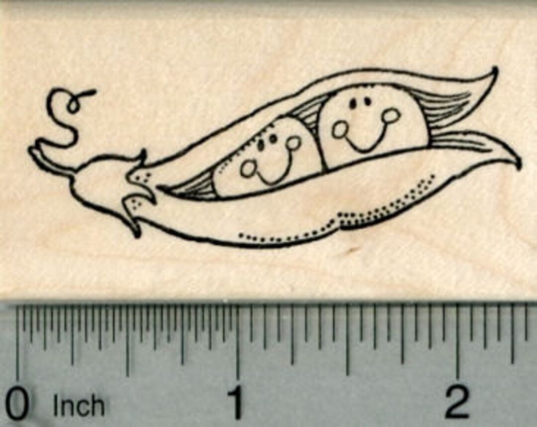 Two Peas in a Pod Rubber Stamp H29615 Wood Mounted - Etsy