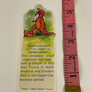 Vintage 1988 Teacher Touch Dinosaur Bookmarks Set of 8 Different ...