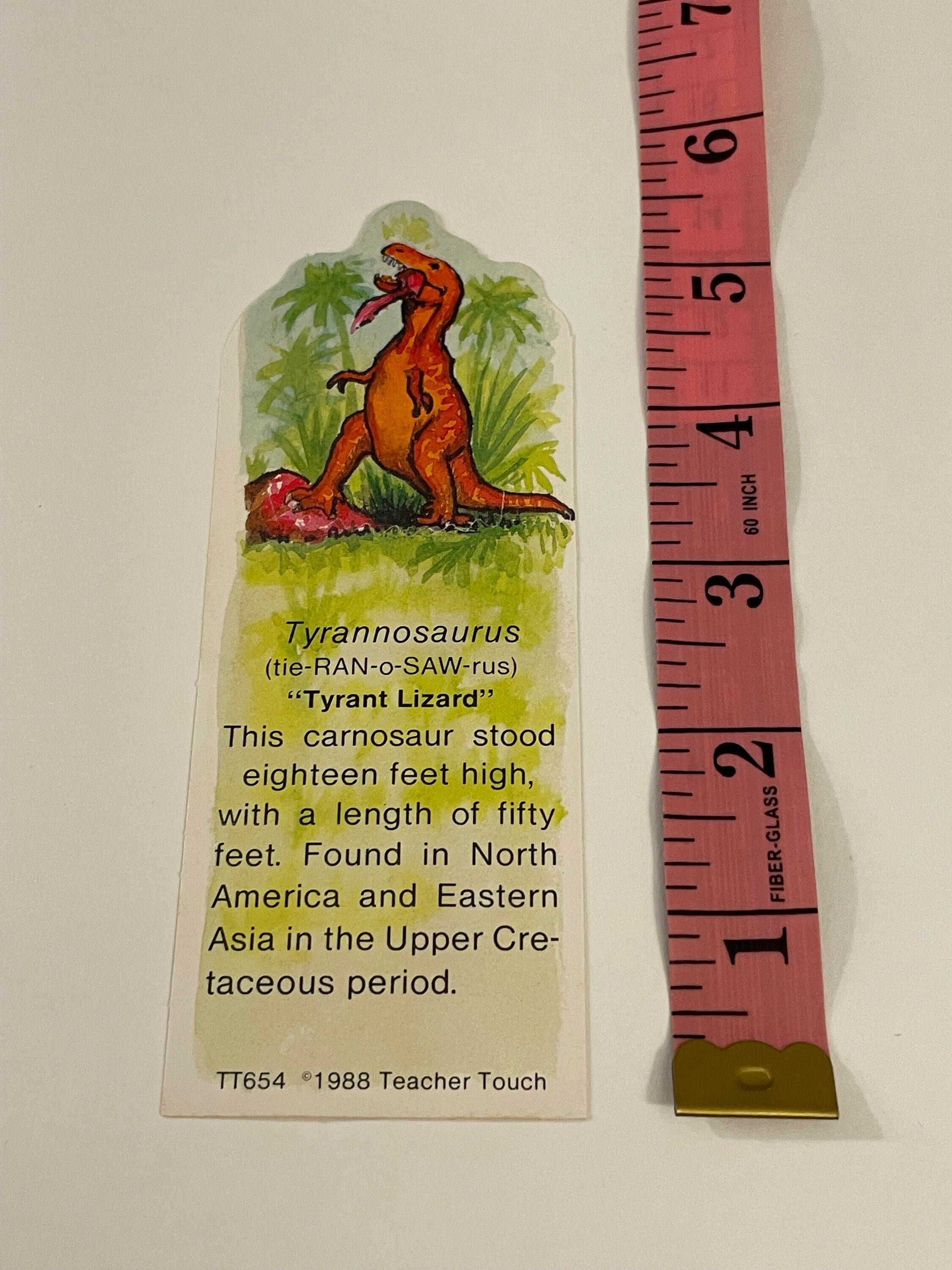 Vintage 1988 Teacher Touch Dinosaur Bookmarks Set of 8 Different ...
