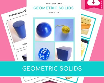 Geometric Solids Matching Cards - Montessori Geometry - Etsy